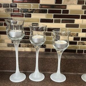 PartyLite | Accents | Partylite Frosted Stem Trio Set Discontinued ...